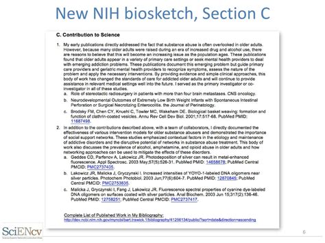 SciENcv NLMs Fed Wide Biosketch Tool NIH Regional Meeting May Ppt Download