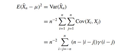 Stochastic Processes Why Is Sum I1 N Sum J1 N Covxix