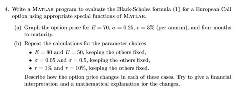 4 Write A Matlab Program To Evaluate The