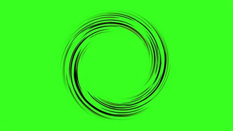 Loop Animation Technology Shows Lines And Fast Spinning Circles On A Green Background Circles
