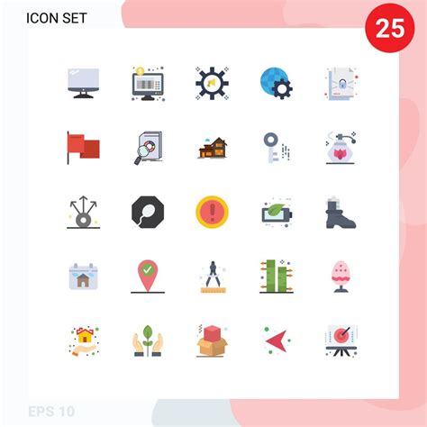 25 Universal Flat Colors Set For Web And Mobile Applications Document Globe Online Banking