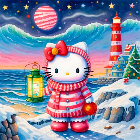 Hello Kitty Goes To Sea Holiday Inkandpostcard