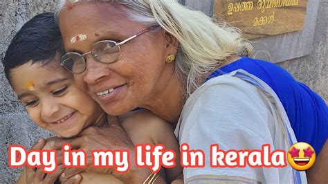 கேரளாவில் என் பாட்டி வீட்டில் ஒரு நாள் ~ Ezhuthinu Iruthal At Temple ~ Kerala Days Youtube