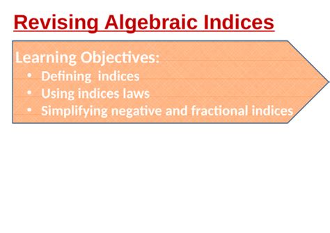 Complete Lesson Revising Arithmetic Indices Ppt 2 Worksheets And Answer Sheet Teaching