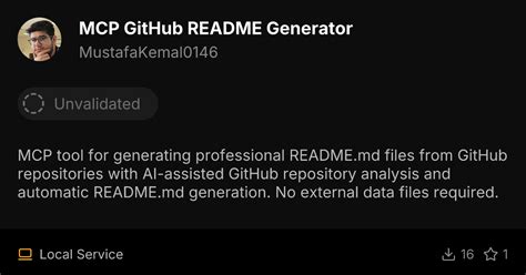 Mcp Github Readme Generator Mcp Se · Lobehub