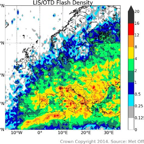 Annual Detected Lightning Flash Density Download Scientific Diagram