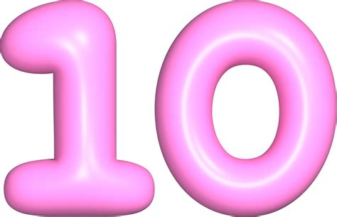 Pink 3d Number 10 24683976 Png Pink 3d Number 10 24683976 Png