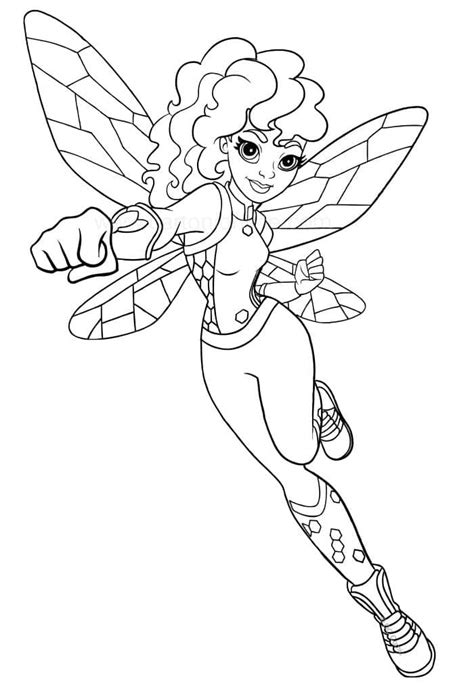 Bumblebee From Dc Super Hero Girls Coloring Page Download Print Or