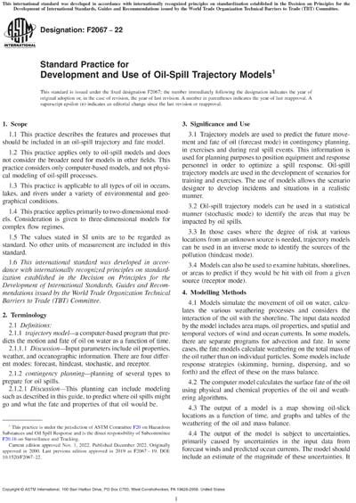 Astm F2067 22 Standard Practice For Development And Use Of Oil Spill