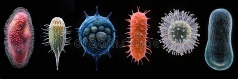 Evolution Of Bacteria Displayed Through Various Stages Of Development In A Scientific Context