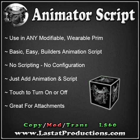 Second Life Marketplace Animator Script