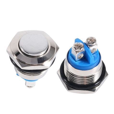 Weatherproof Push Button Switch Vandal Proof Design Self Resetting