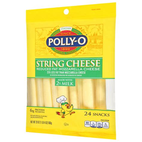 Polly O Twists Mozzarella Cheddar String Cheese Reduced Ids