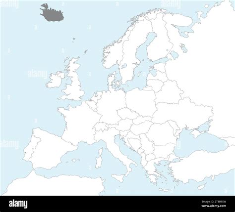 Iceland Country Outline Stock Vector Images Alamy