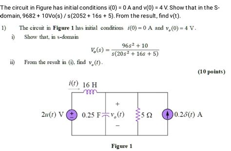 Solved HelpThe Circuit In Figure Has Initial Conditions Chegg