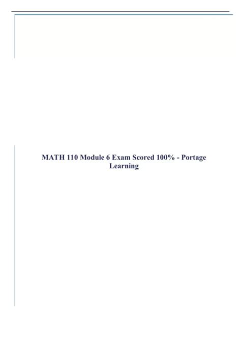 Math 110 Exam 1 Math 110 Module 4 Problem Set 3 Introduction To