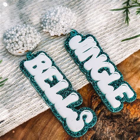 Jingle Bells Layered Earrings Glowforge Shop