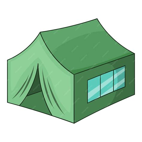 Premium Vector Military Tent Icon Cartoon Illustration Of Military