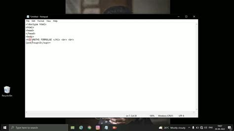 how to make maths formula with html tag by using superscript format youtube