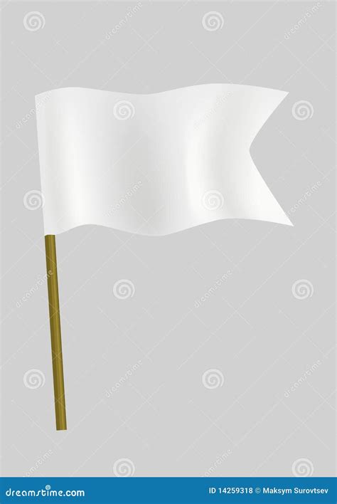 White Small Flag Stock Illustration Illustration Of Waving 14259318