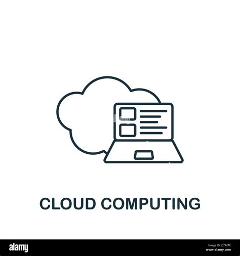 Cloud Computing Icon Line Simple Icon For Templates Web Design And Infographics Stock Vector