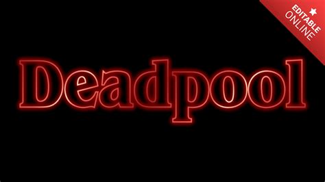 Deadpool Text Effect Generator