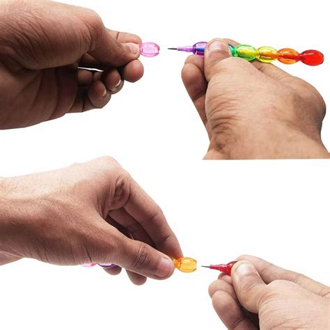 Unique Rainbow Design Multi Color Brick Non Sharpening Stack Pencil
