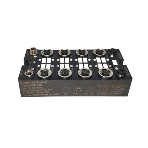 M12 D Code 8 Port Ethernet Switch IP67 IP67 Ethernet Switch And 8 Port Ethernet Switch Price