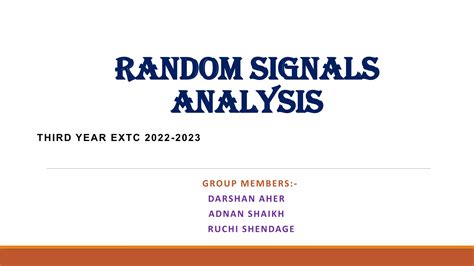 Random Signals Analysis Pdfpdf