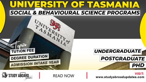 University Of Tasmania Social And Behavioural Science Programs