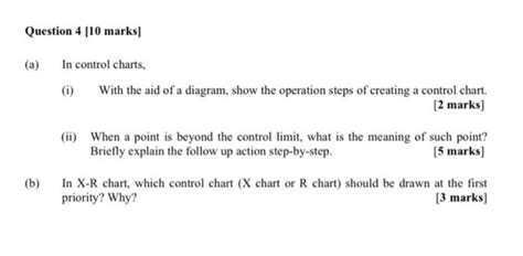 solved question 4 [10 marks] in control charts with the aid