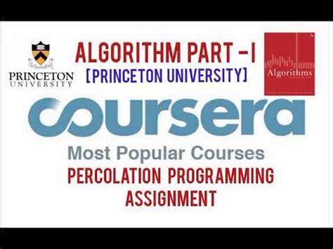 Princeton University Algorithm Part Week Percolation Programming Assignment Solutions