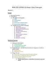 COTAC II Exam Key Concepts Docx NUR COTAC II Exam Key Concepts Module I Review