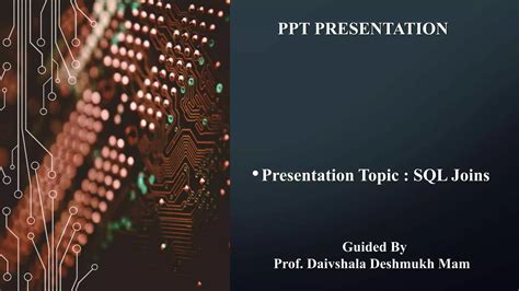 sql joins basic and fundamentals pptx