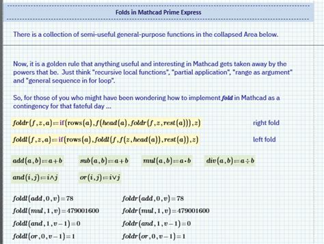 Mathcad Prime Fold Function Ptc Community