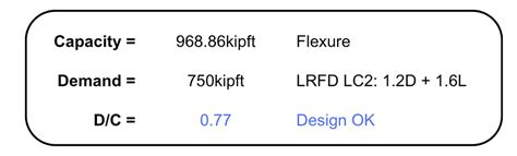 composite beam flexural design aisc 360