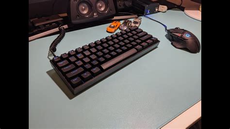 DK61 Gateron Optical Red switches (lubed) - YouTube