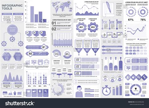 Bundle Infographic Elements Data Visualization Vector Stock Vector Royalty Free 2022096266