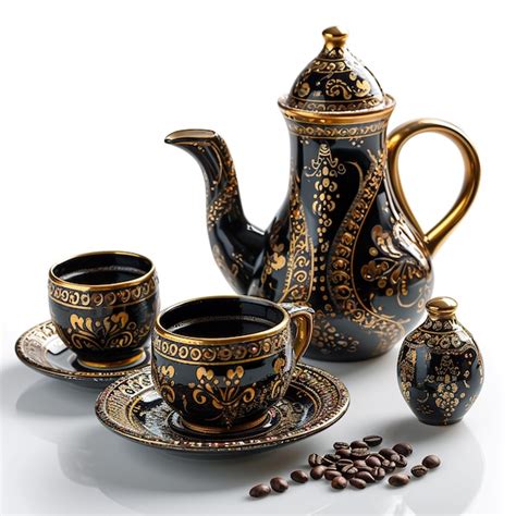 Premium Ai Image Dallah Arabic Coffee Traditional Set In Ramadan