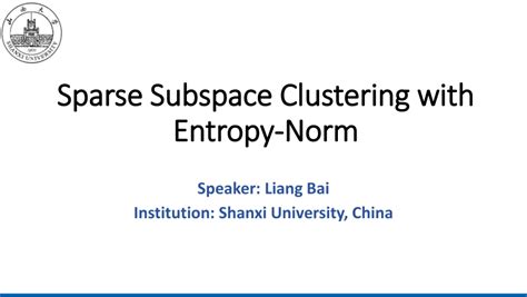 pdf sparse subspace clustering with entropy norm