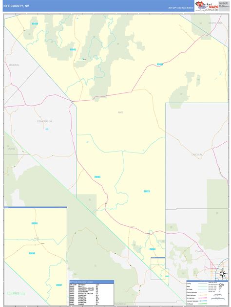 Nevada Nye County Zip Code Map Images And Photos Finder