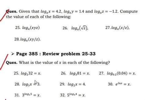 Solved Ques Given That Logax 4 2 Logay 1 4 And Chegg Com