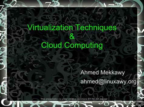 Virtualization Techniques And Cloud Compting Odp Cloud Computing Internet