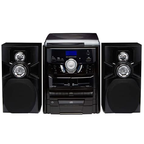 Cd Player Dual Cassette Turntable Radio Stereo System