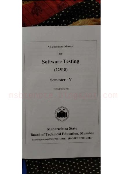 Software Testing Solved Manual Answers Pdf Ste Msbte 22518