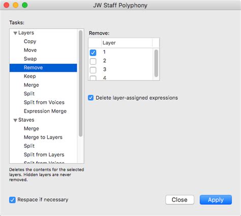 Delete A Layer Makemusic Help Center