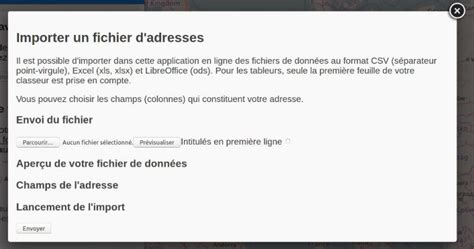 Importer Un Fichier Excel Dadresses