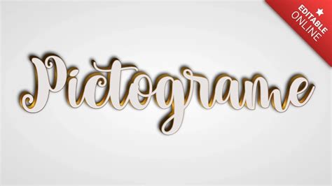 Pictograme | White Gold | Text Effect Generator
