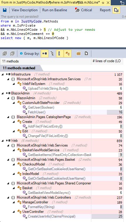 C Ndepend Find Private Methods Without Documentation Stack Overflow