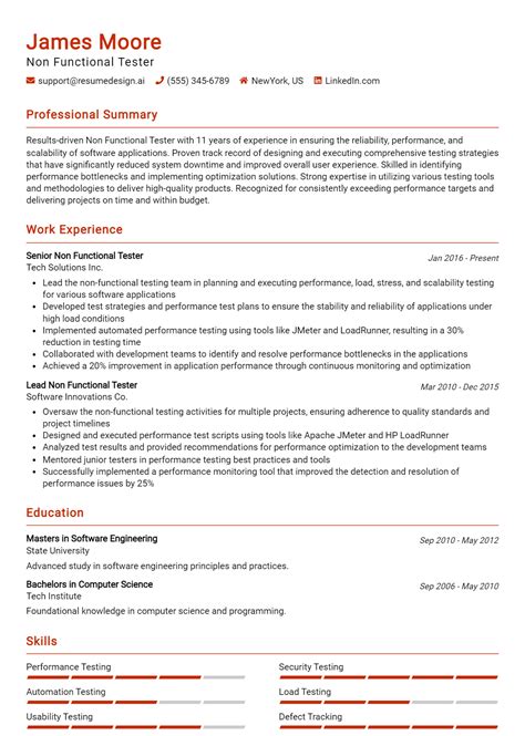 24 Performance Tester Resume Examples And Templates For 2025 Top Tips Resumedesignai